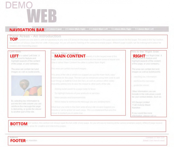 Page Areas | Services - The Manual